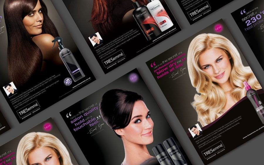 TRESemmé advertising campaign - Creative Design Agency Surrey